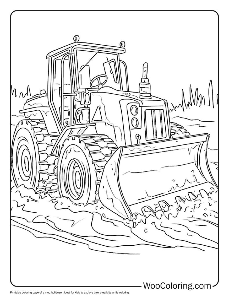 100+ Bulldozer coloring pages (Free PDF To Print) | Woo Coloring