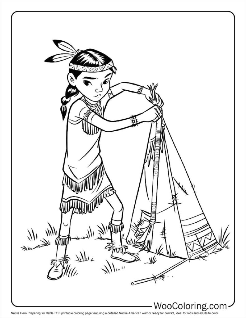100+ Native American coloring pages (Free PDF To Print) | Woo Coloring