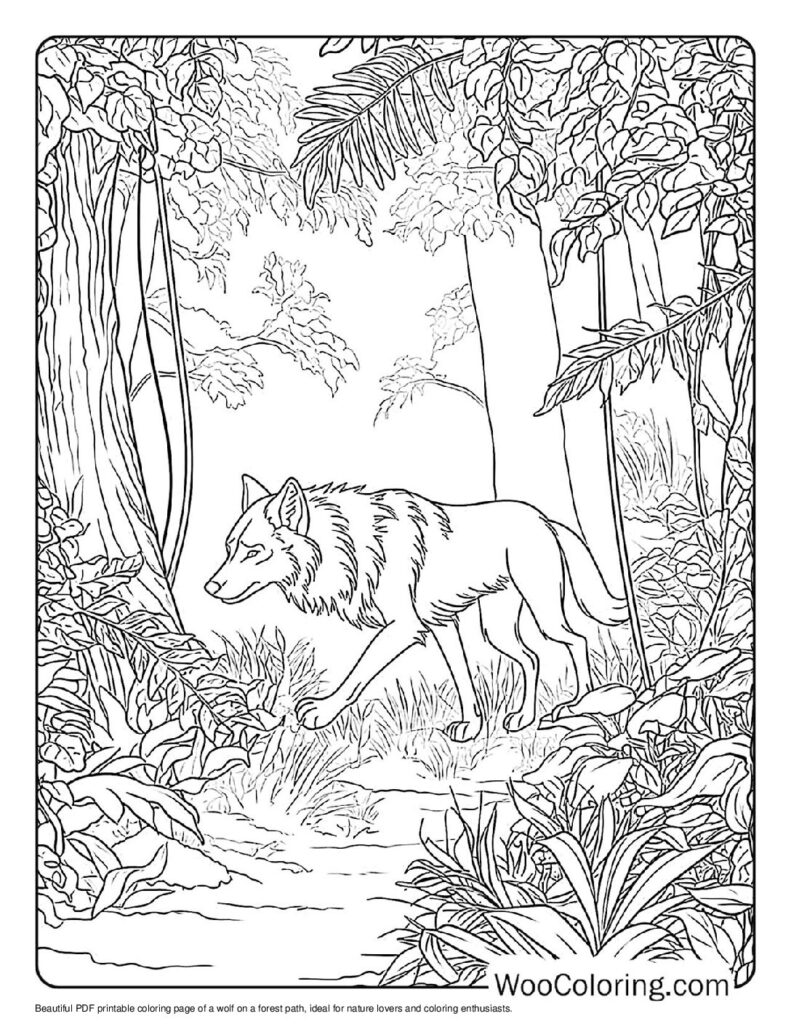100+ Wolf coloring pages (Free PDF To Print) | Woo Coloring