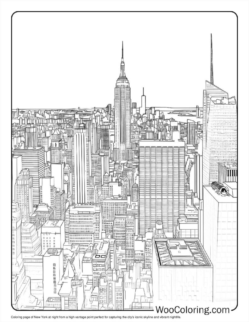 100+ New York coloring pages (Free PDF To Print) | Woo Coloring