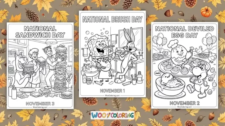 30 November Coloring Pages (Free PDF To Print) | Woo Coloring