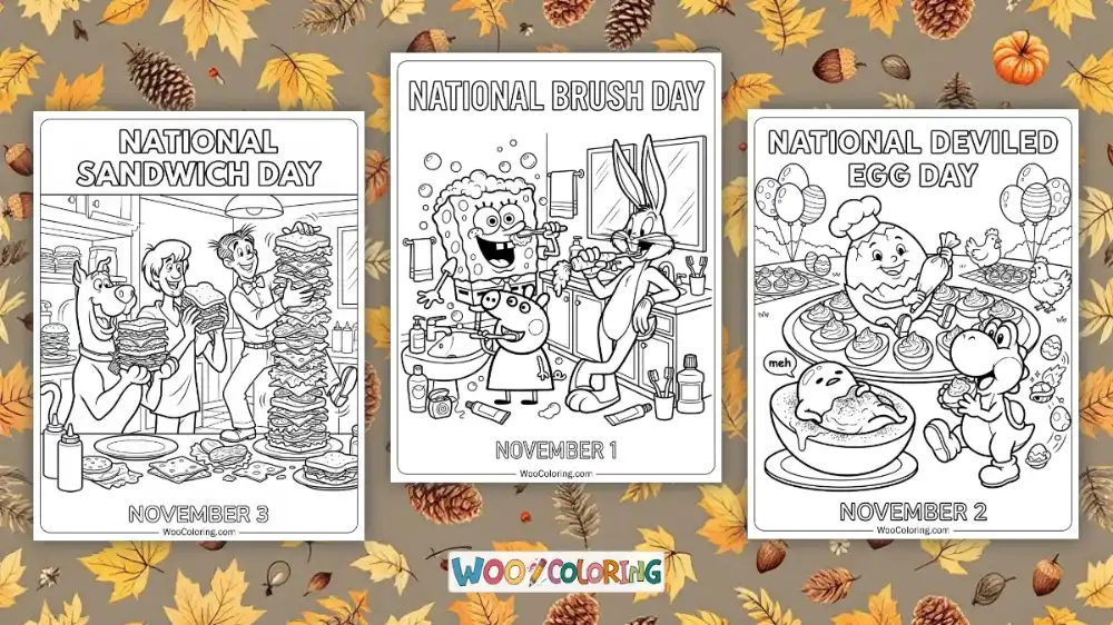 30 November Coloring Pages (Free PDF To Print) | Woo Coloring