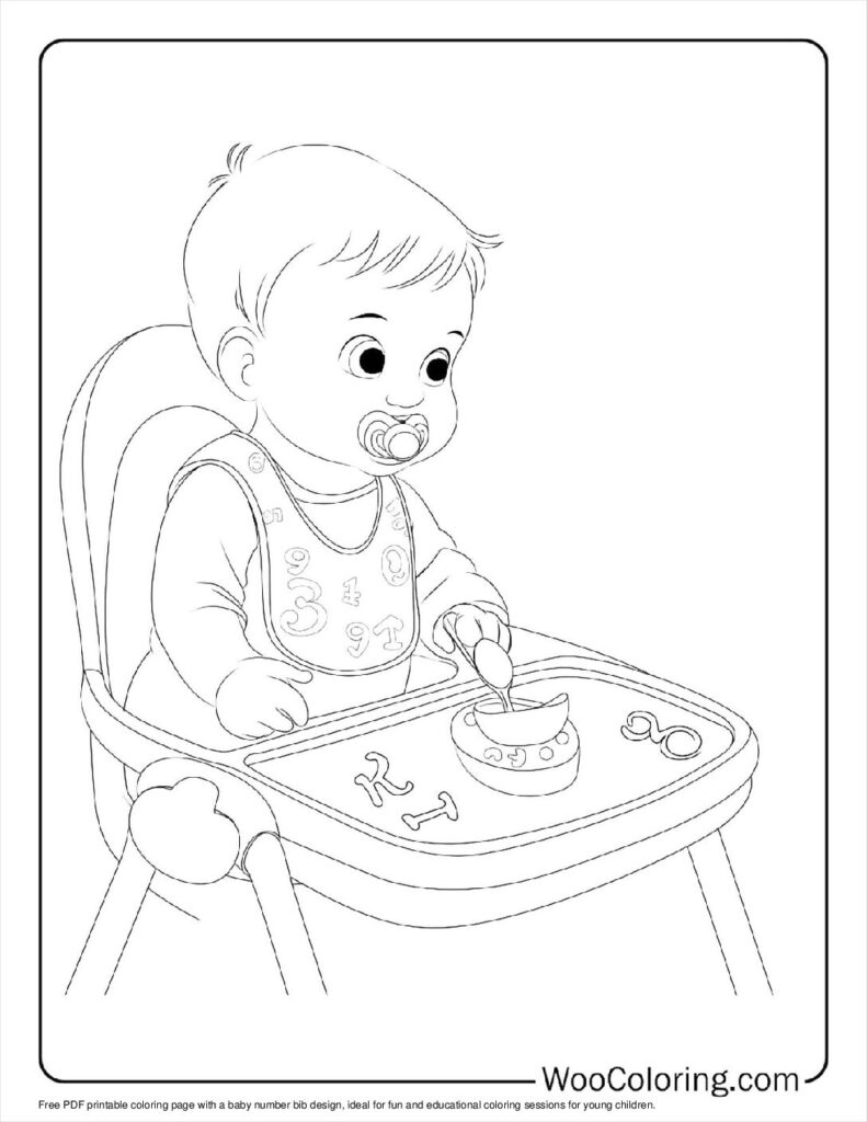 100+ Baby coloring pages (Free PDF To Print) | Woo Coloring