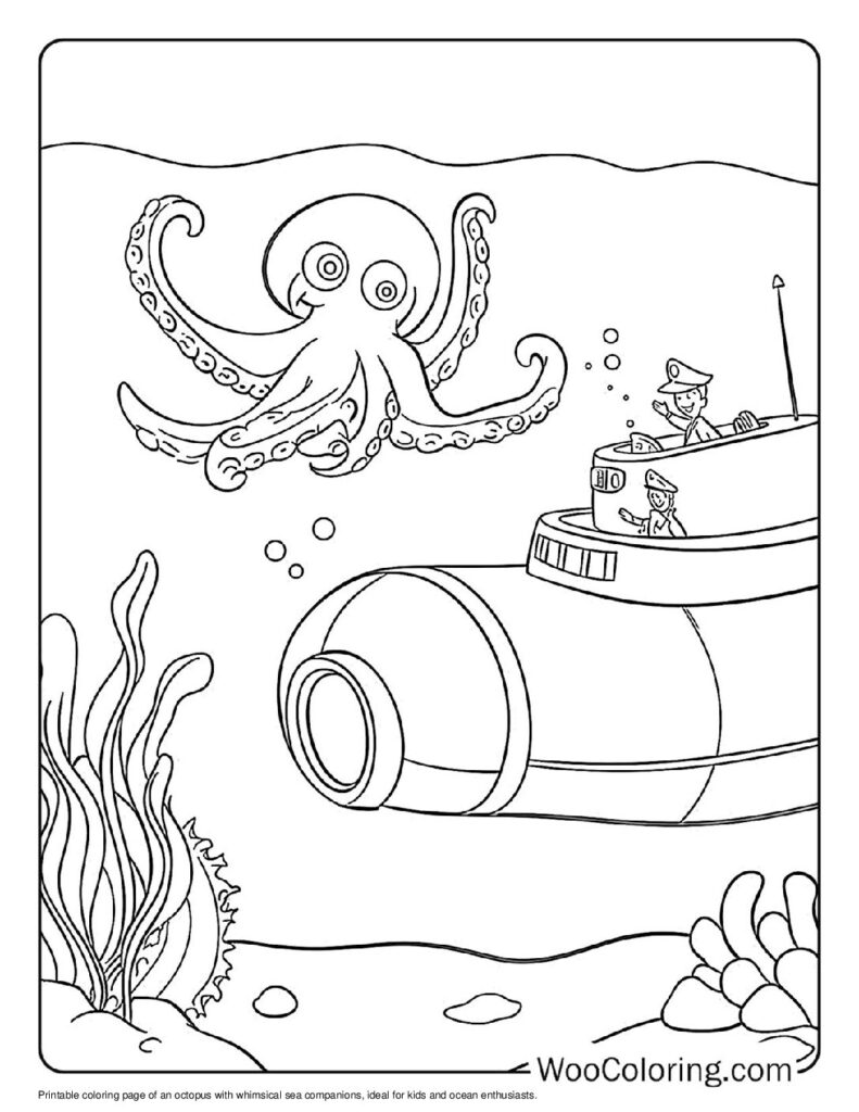 100+ Octopus coloring pages (Free PDF To Print) | Woo Coloring