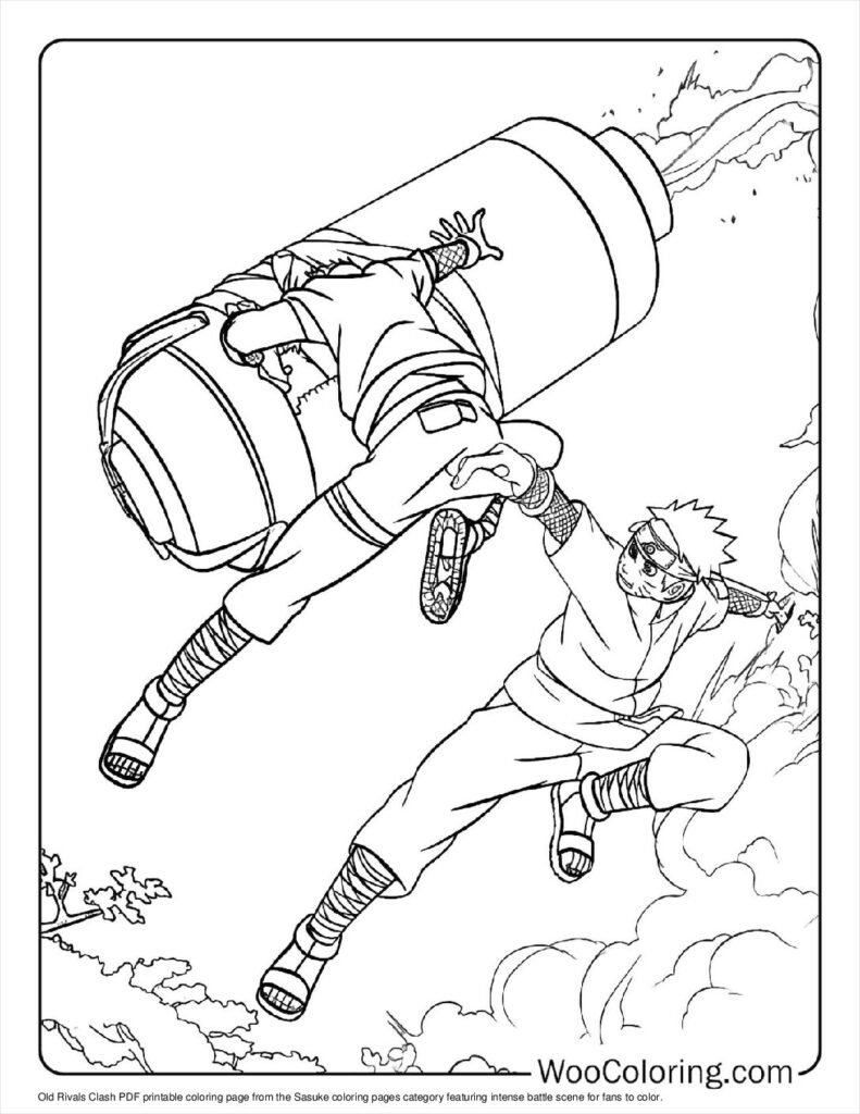 100+ Sasuke coloring pages (Free PDF To Print) | Woo Coloring