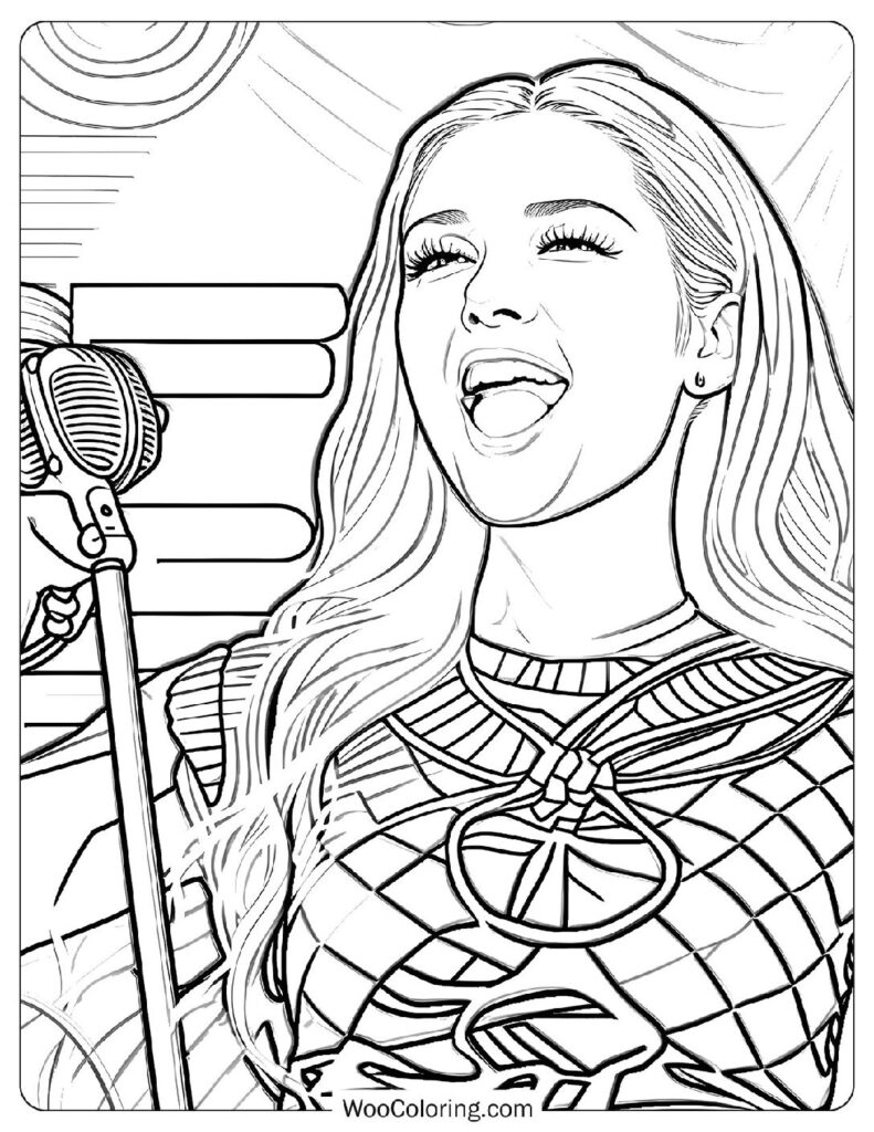 36 Olivia Rodrigo Coloring Pages (Free PDF To Print) | Woo Coloring