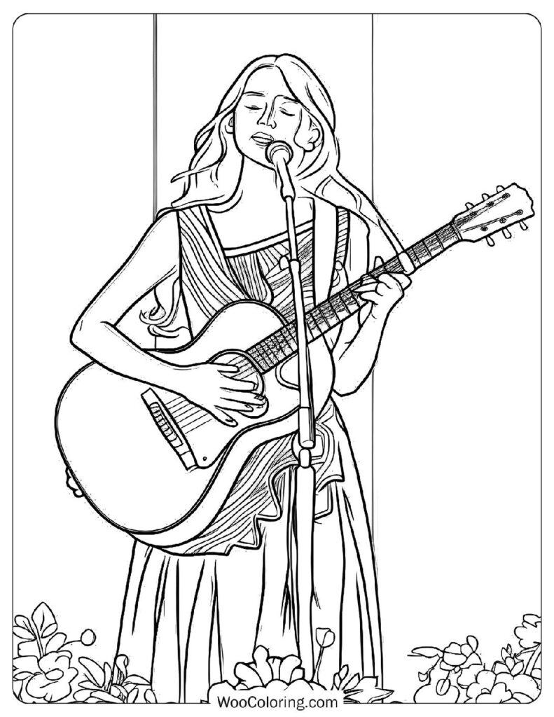 36 Olivia Rodrigo Coloring Pages (Free PDF To Print) | Woo Coloring