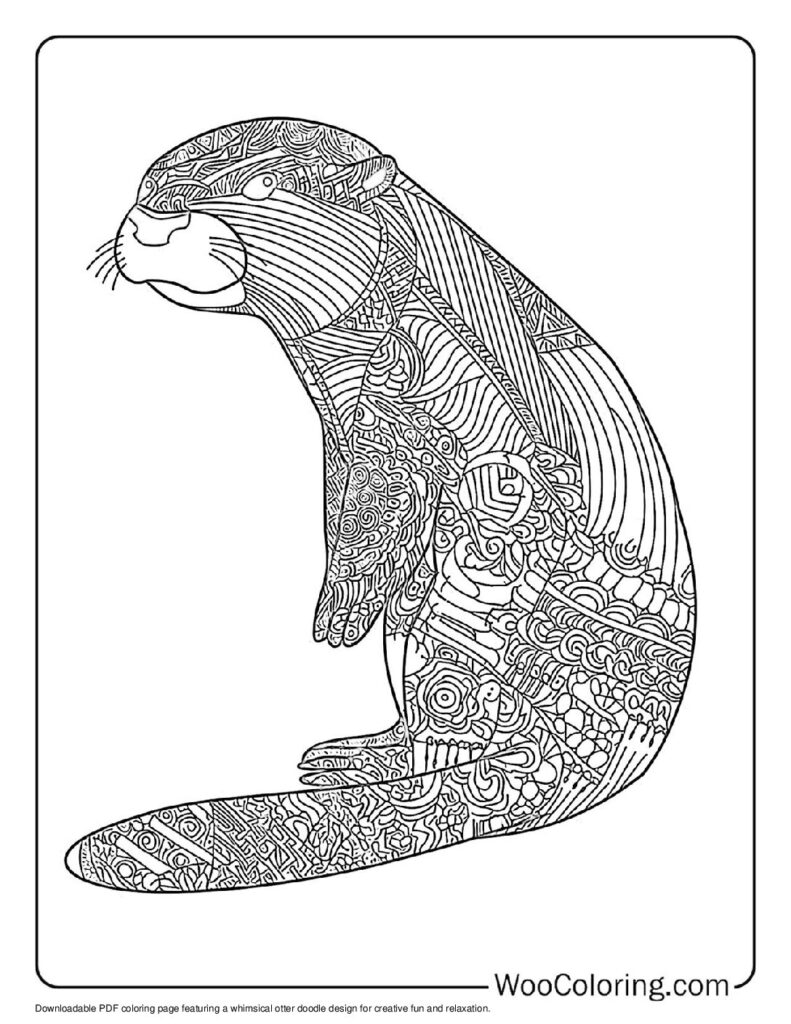 100+ Otter coloring pages (Free PDF To Print) | Woo Coloring