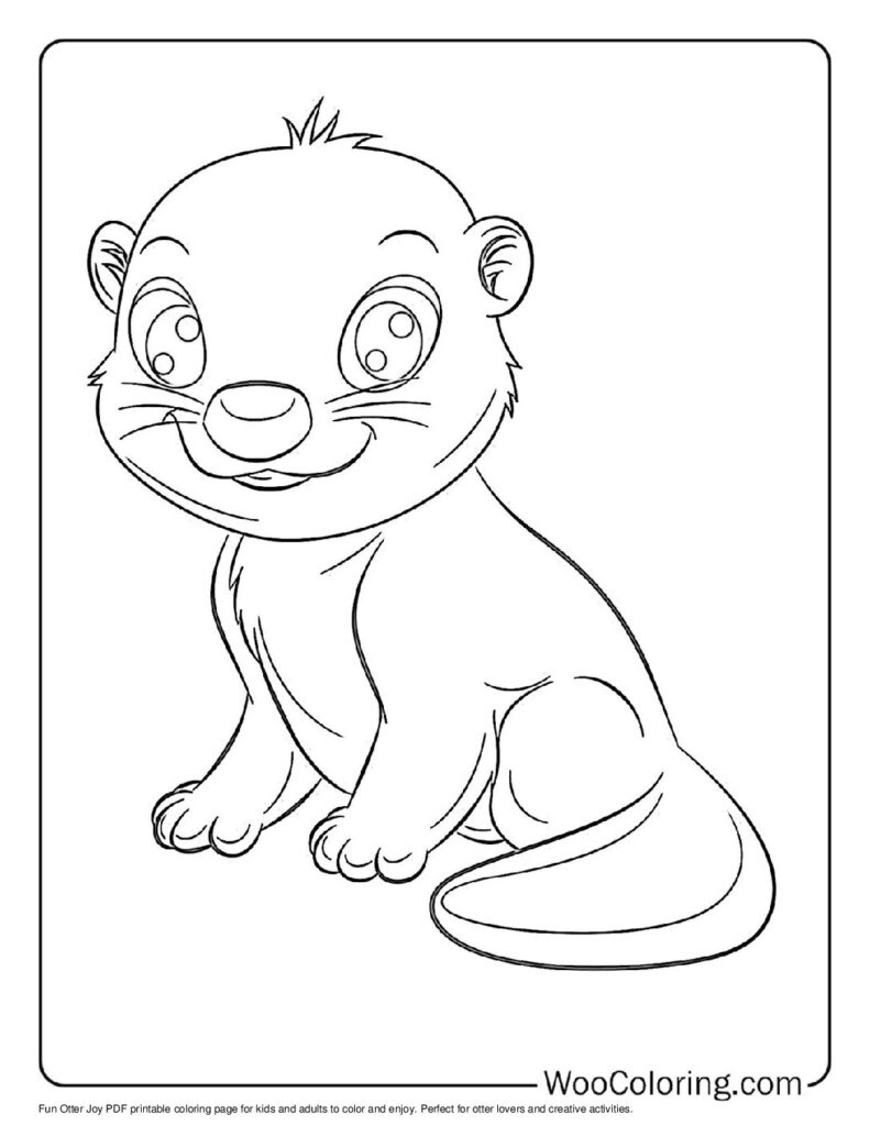 100+ Otter coloring pages (Free PDF To Print) | Woo Coloring