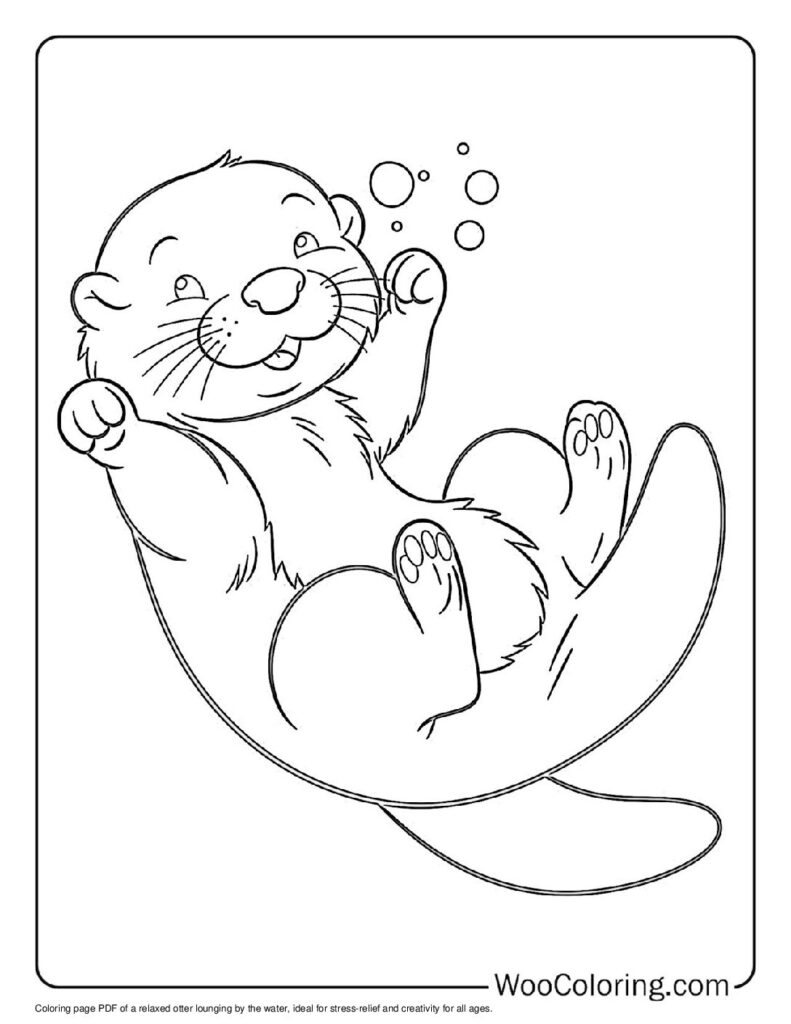 100+ Otter coloring pages (Free PDF To Print) | Woo Coloring