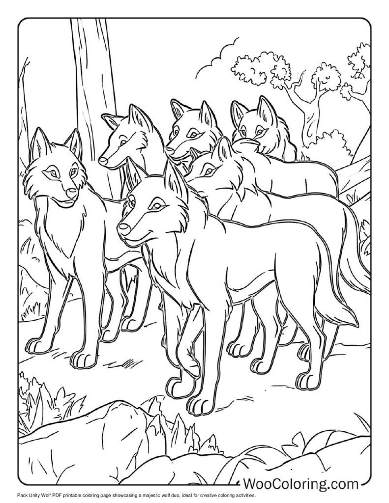 100+ Wolf coloring pages (Free PDF To Print) | Woo Coloring
