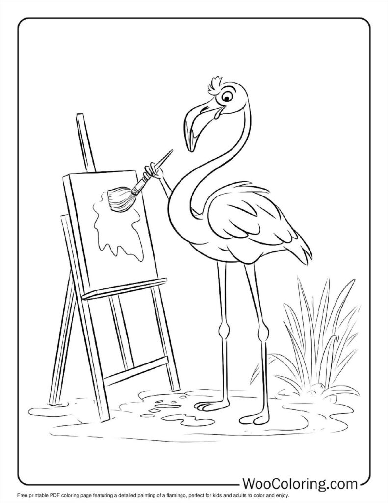 100+ Flamingo coloring pages (Free PDF To Print) | Woo Coloring