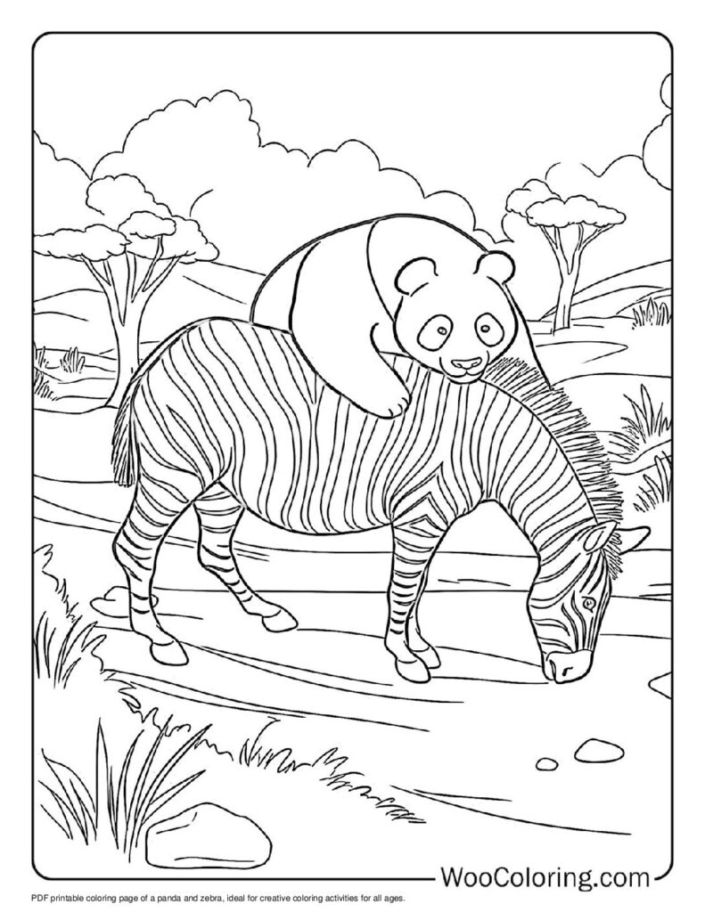 100+ Panda coloring pages (Free PDF To Print) | Woo Coloring