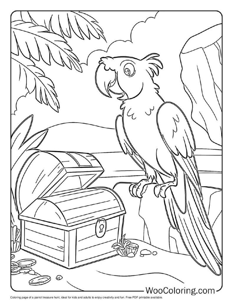 100+ Parrot coloring pages (Free PDF To Print) | Woo Coloring