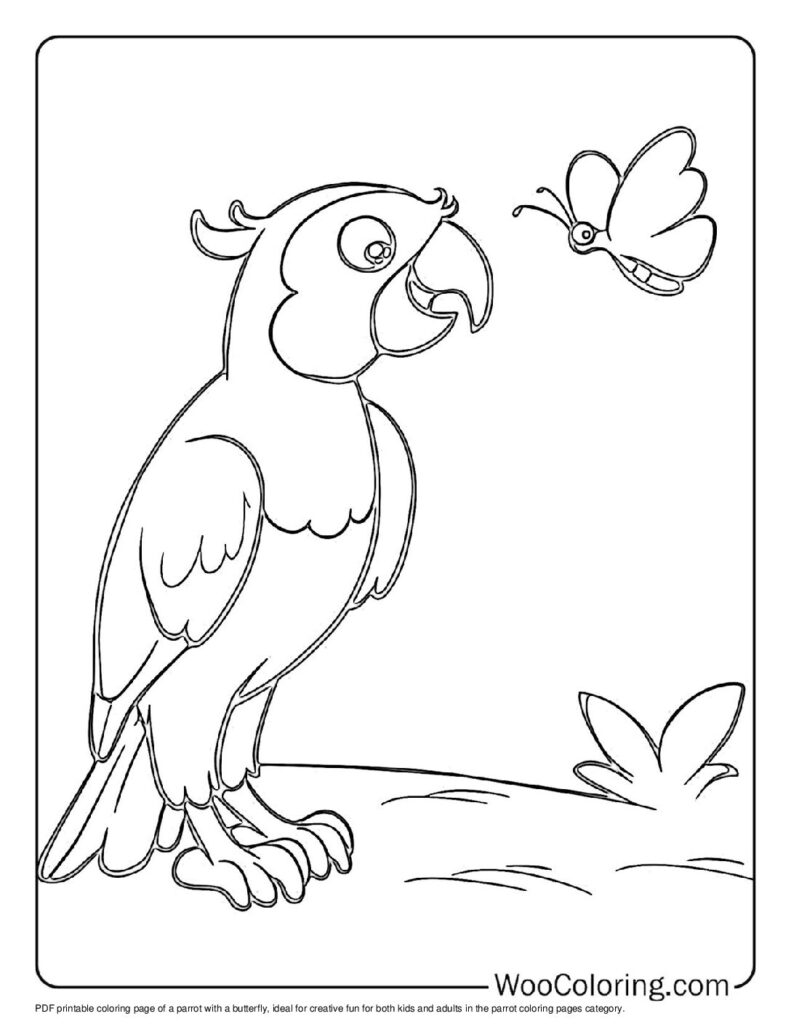 100+ Parrot coloring pages (Free PDF To Print) | Woo Coloring