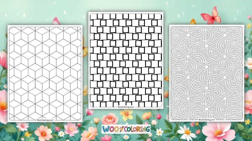 22 Pattern Coloring Pages (Free PDF To Print) | Woo Coloring
