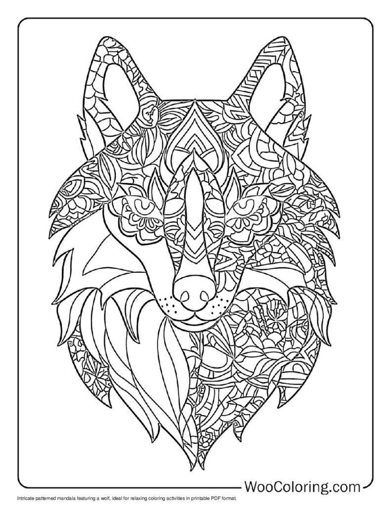 100+ Wolf coloring pages (Free PDF To Print) | Woo Coloring