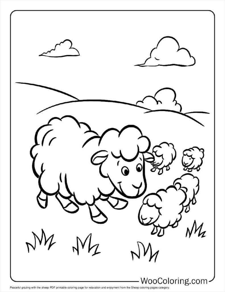 100+ Sheep coloring pages (Free PDF To Print) | Woo Coloring
