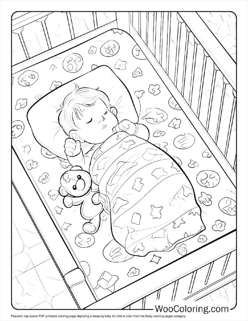 100+ Baby coloring pages (Free PDF To Print) | Woo Coloring