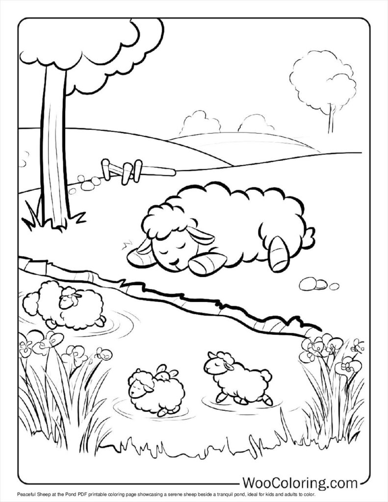 100+ Sheep coloring pages (Free PDF To Print) | Woo Coloring