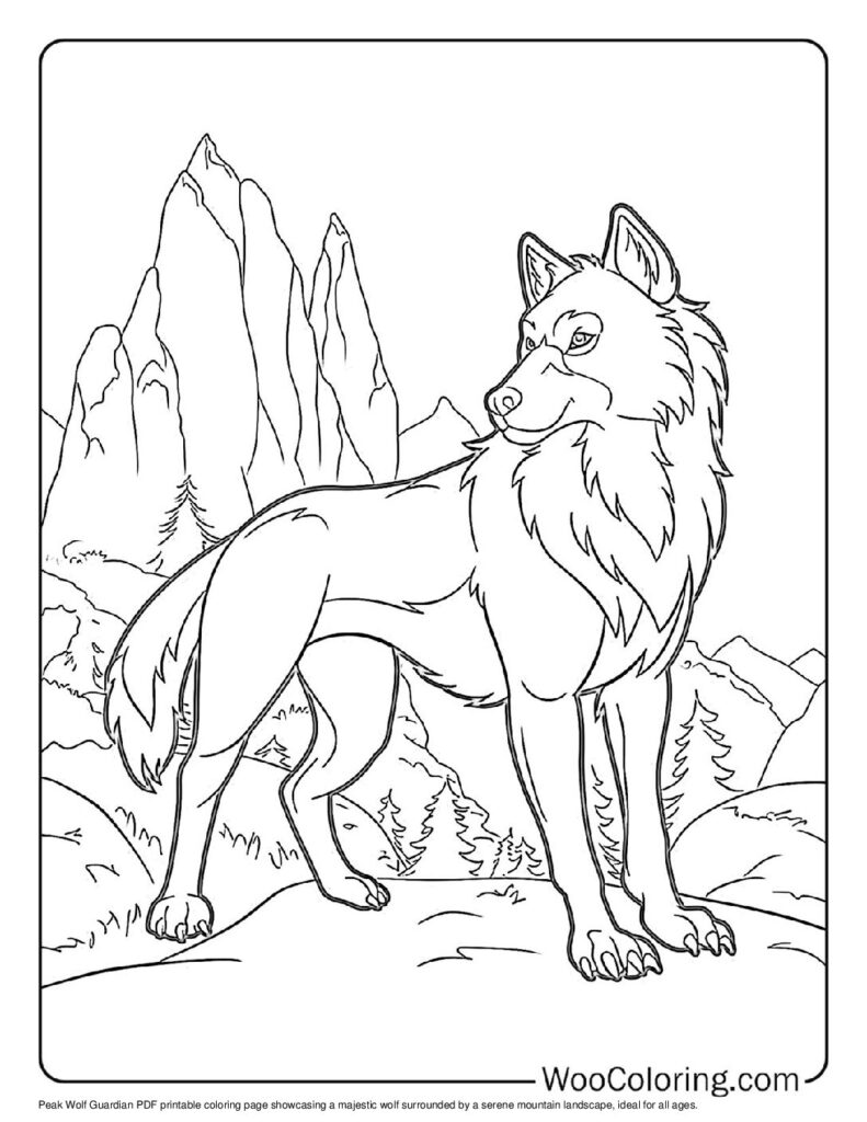 100+ Wolf coloring pages (Free PDF To Print) | Woo Coloring