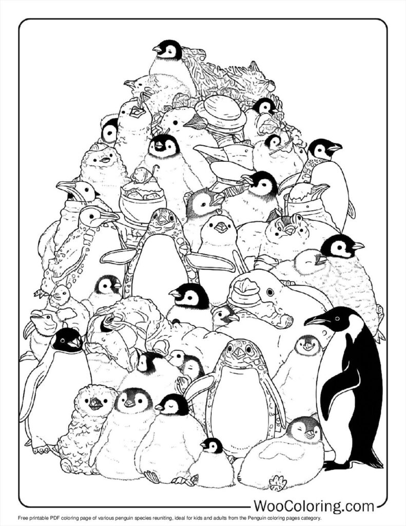 100+ Penguin coloring pages (Free PDF To Print) | Woo Coloring