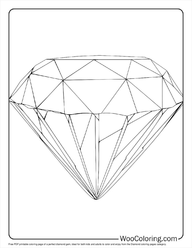 100+ Diamond coloring pages (Free PDF To Print) | Woo Coloring