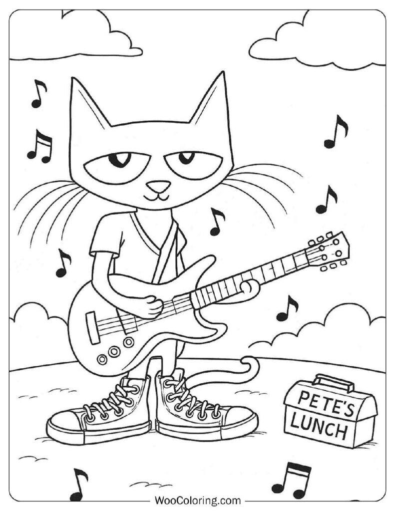 30 Pete The Cat Coloring Pages (Free PDF To Print) | Woo Coloring