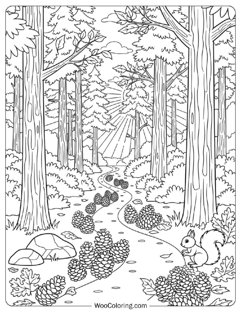 100+ Fall & Autumn coloring pages (Free PDF To Print) | Woo Coloring