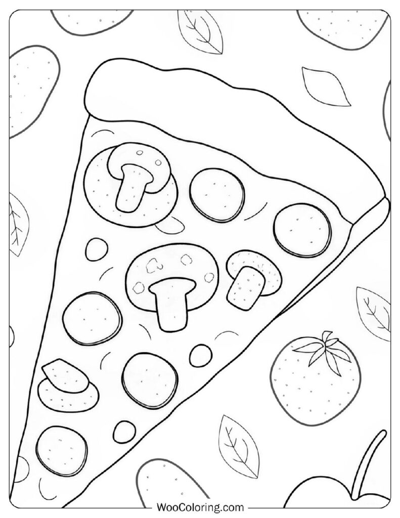 22 Pizza Coloring Pages (Free PDF To Print) | Woo Coloring