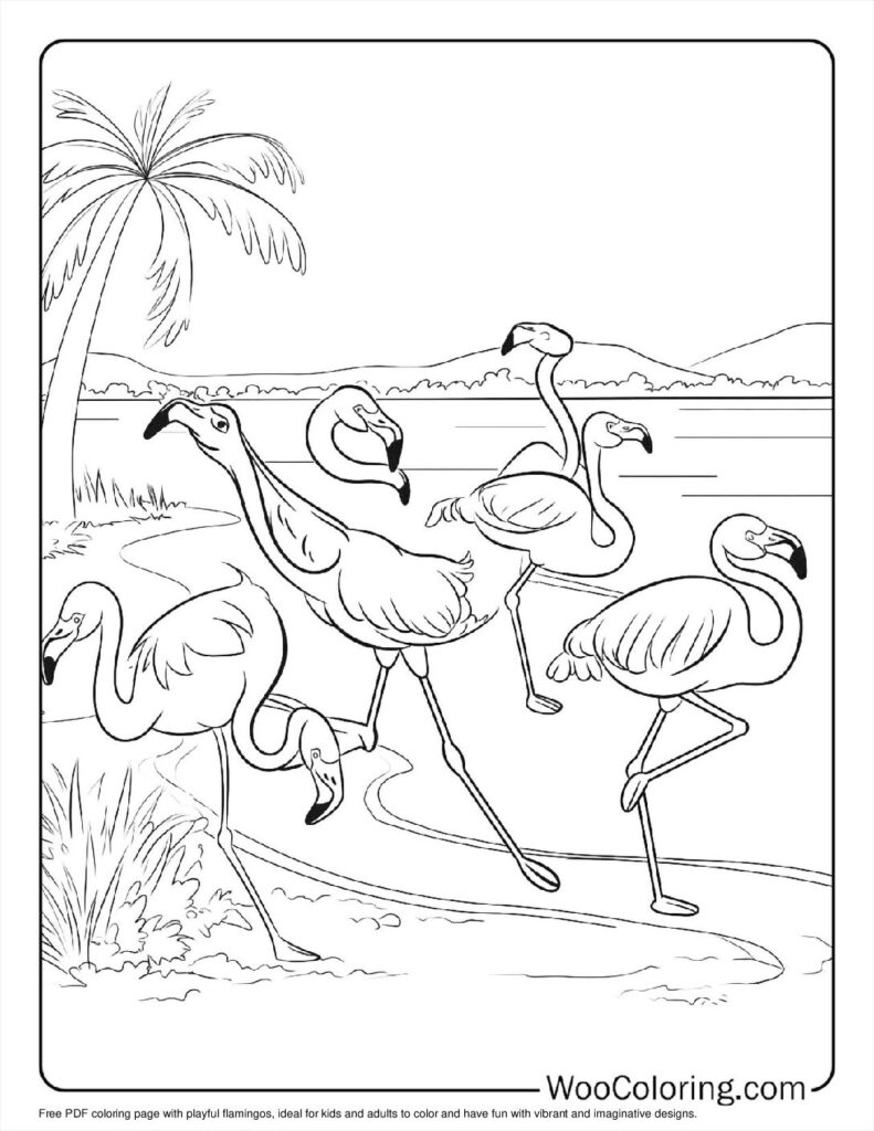 100+ Flamingo coloring pages (Free PDF To Print) | Woo Coloring
