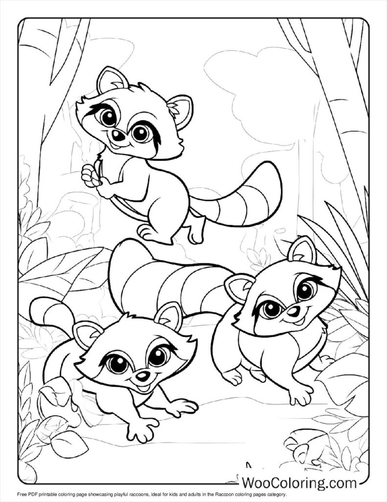 100+ Raccoon coloring pages (Free PDF To Print) | Woo Coloring