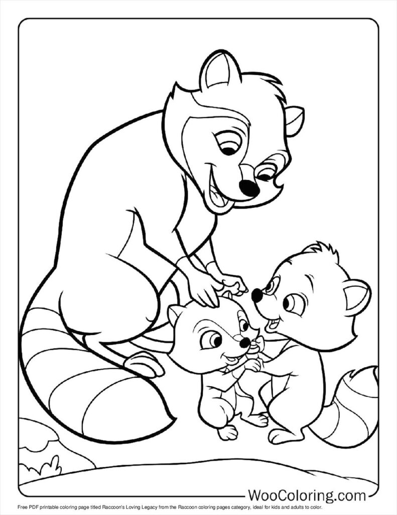 100+ Raccoon coloring pages (Free PDF To Print) | Woo Coloring
