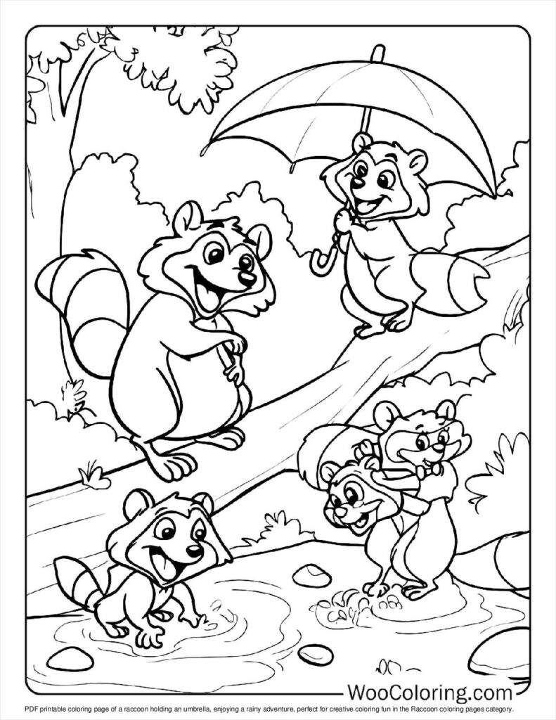 100+ Raccoon coloring pages (Free PDF To Print) | Woo Coloring