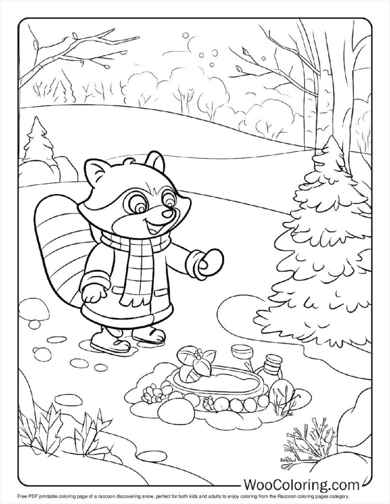 100+ Raccoon coloring pages (Free PDF To Print) | Woo Coloring