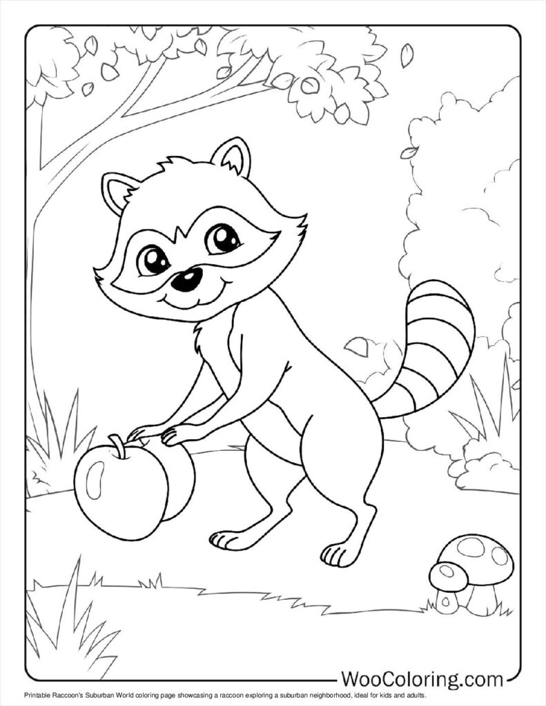 100+ Raccoon coloring pages (Free PDF To Print) | Woo Coloring