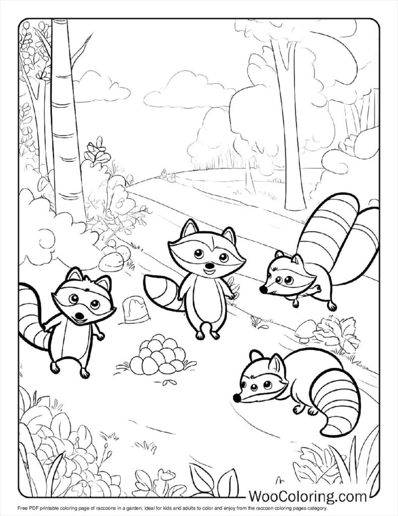 100+ Raccoon coloring pages (Free PDF To Print) | Woo Coloring