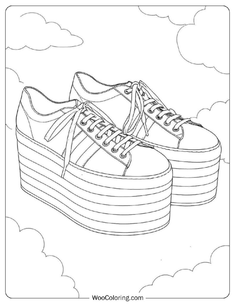 36 Shoe Coloring Pages (Free PDF To Print) | Woo Coloring
