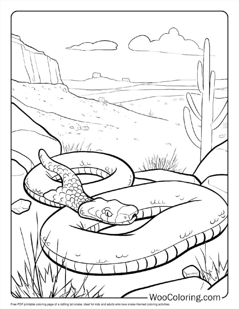 100+ Snake coloring pages (Free PDF To Print) | Woo Coloring