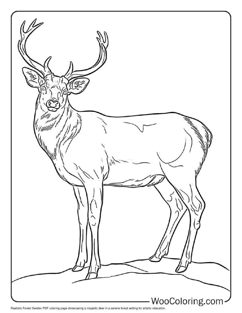 100+ Deer coloring pages (Free PDF To Print) | Woo Coloring