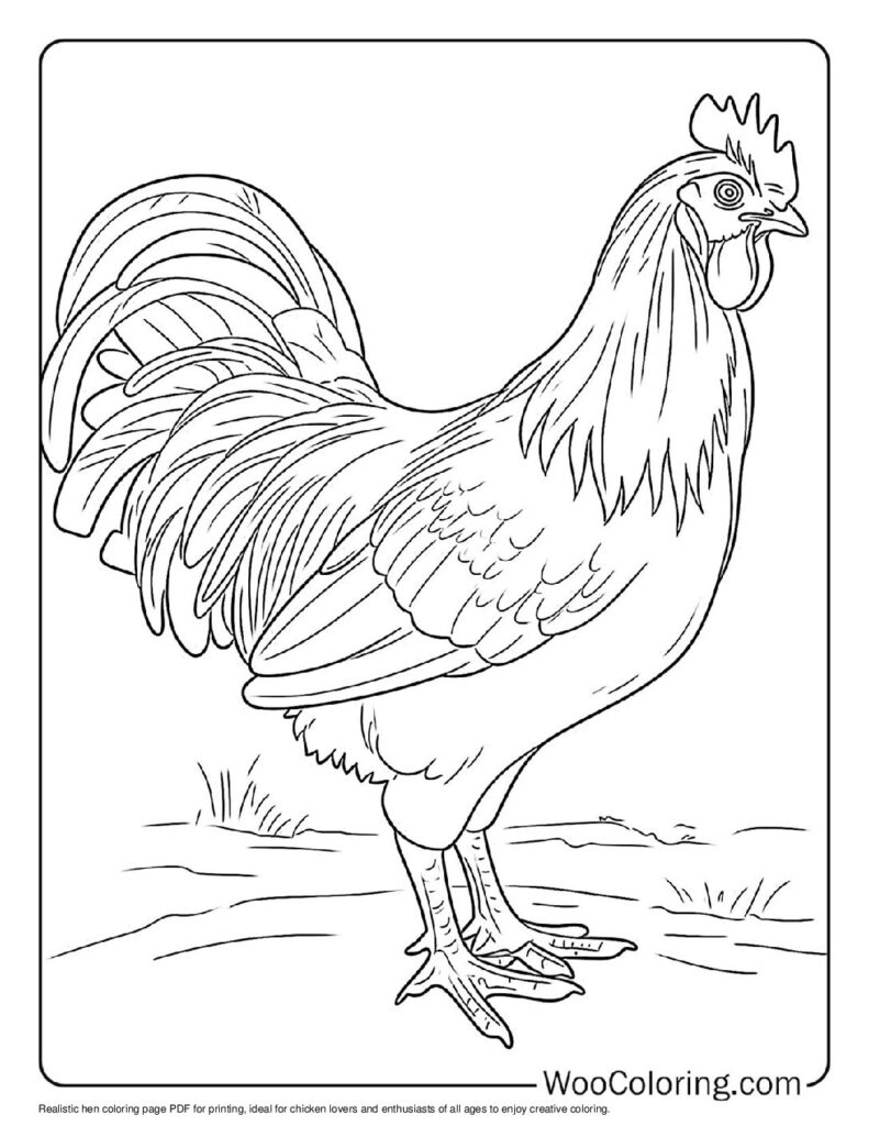 100+ Chicken coloring pages (Free PDF To Print) | Woo Coloring