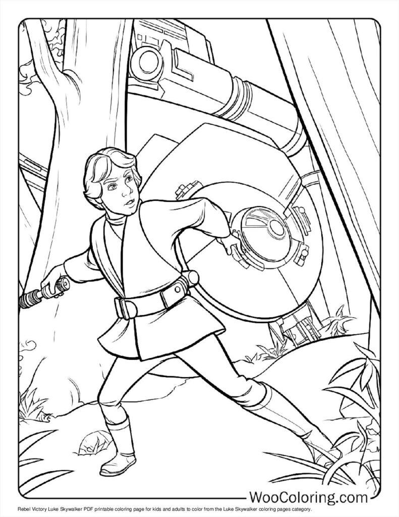100+ Luke Skywalker coloring pages (Free PDF To Print) | Woo Coloring