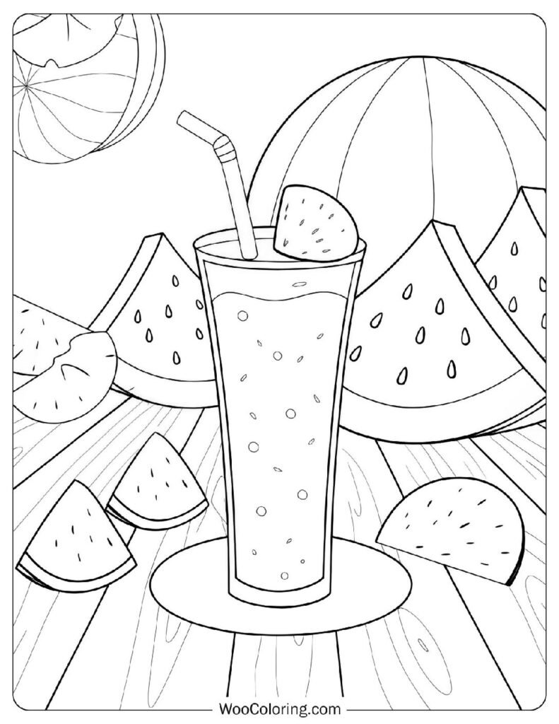 22 Watermelon Coloring Pages (Free PDF To Print) | Woo Coloring