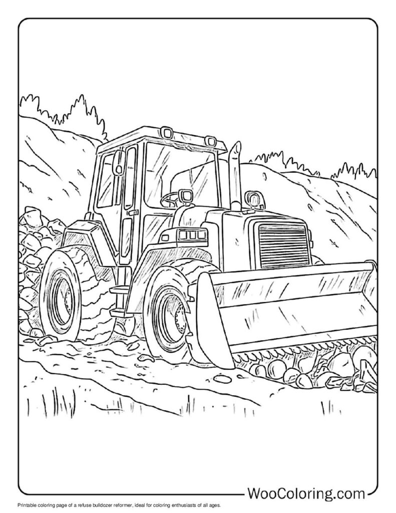 100+ Bulldozer coloring pages (Free PDF To Print) | Woo Coloring