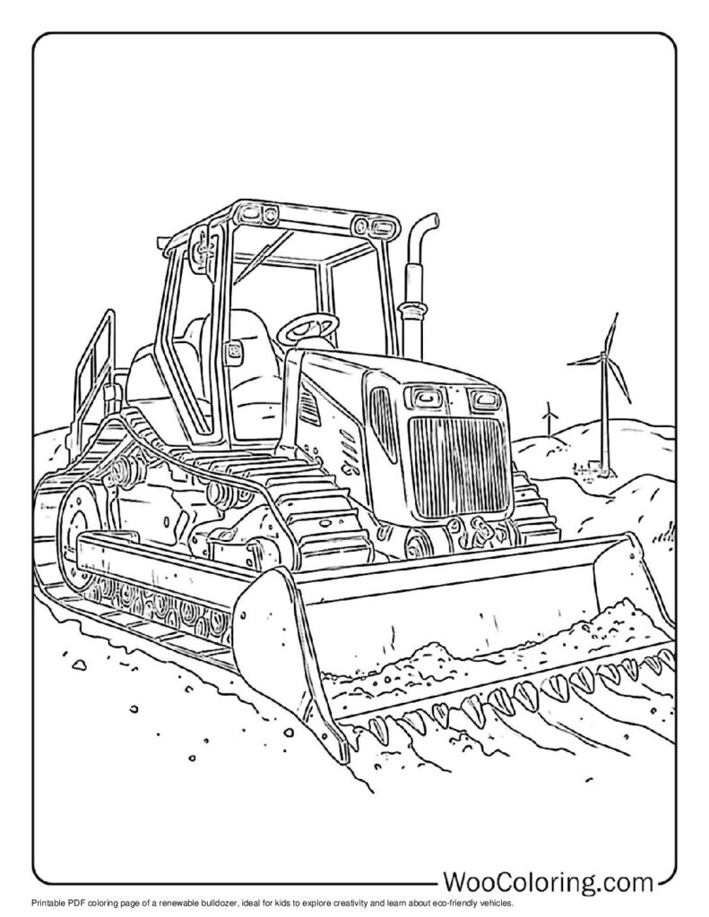 100+ Bulldozer coloring pages (Free PDF To Print) | Woo Coloring