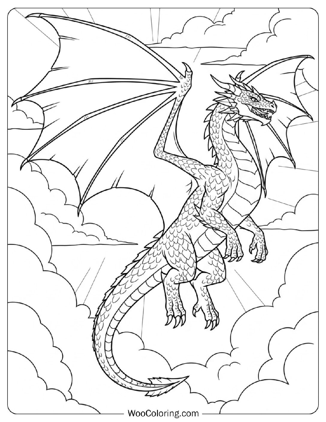 58 Dragon Coloring Pages (Free PDF To Print) | Woo Coloring