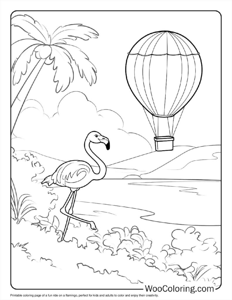 100+ Flamingo coloring pages (Free PDF To Print) | Woo Coloring