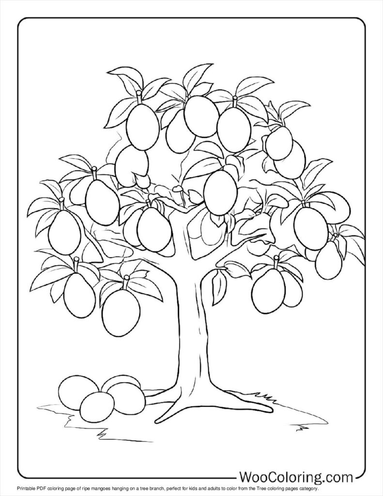 100+ Tree coloring pages (Free PDF To Print) | Woo Coloring