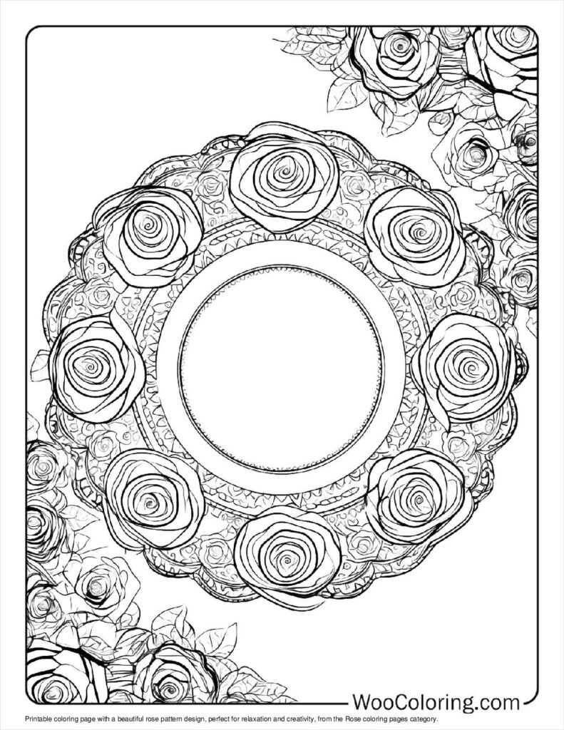 100+ Rose coloring pages (Free PDF To Print) | Woo Coloring