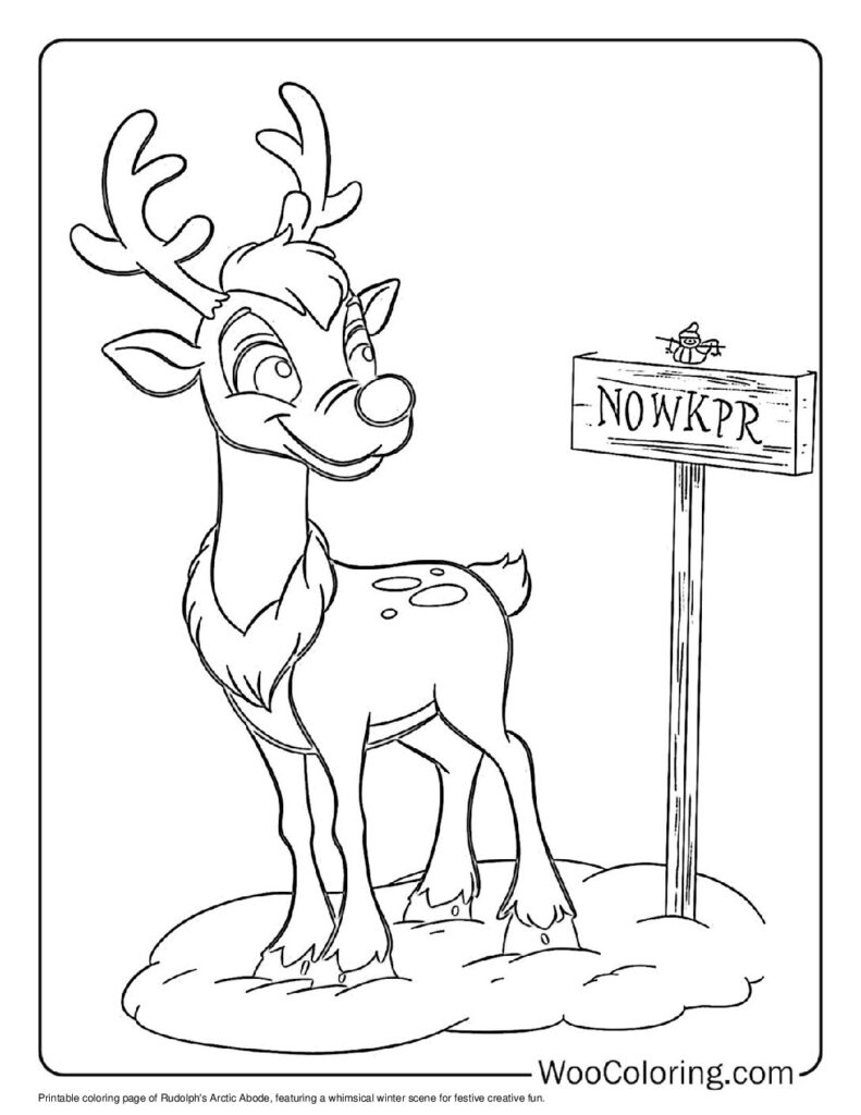100+ Rudolph coloring pages (Free PDF To Print) | Woo Coloring
